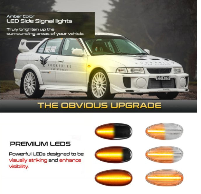 Mitsubishi Lancer Evo 5 - 9 LED Sequential Side Indicators (CT9A etc ...